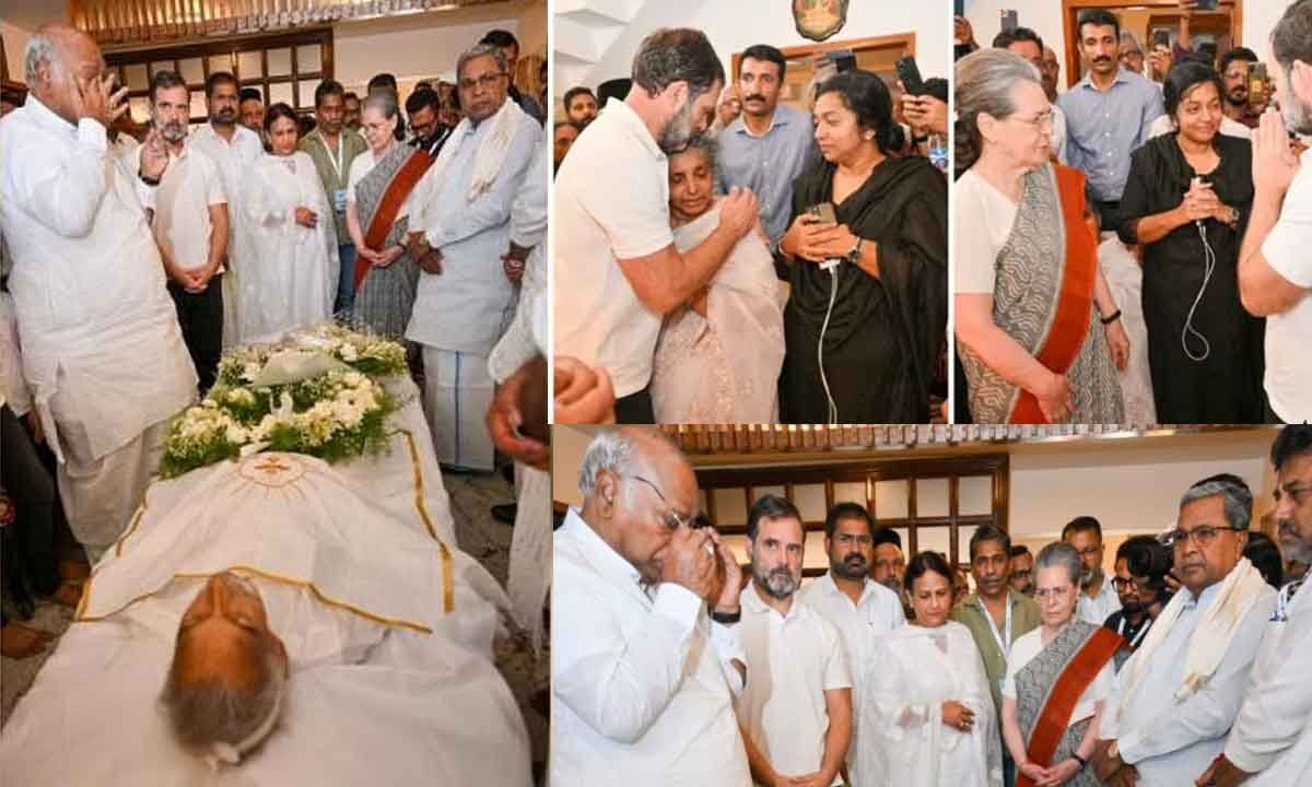 Sonia, Rahul pay last respects to Oommen Chandy
