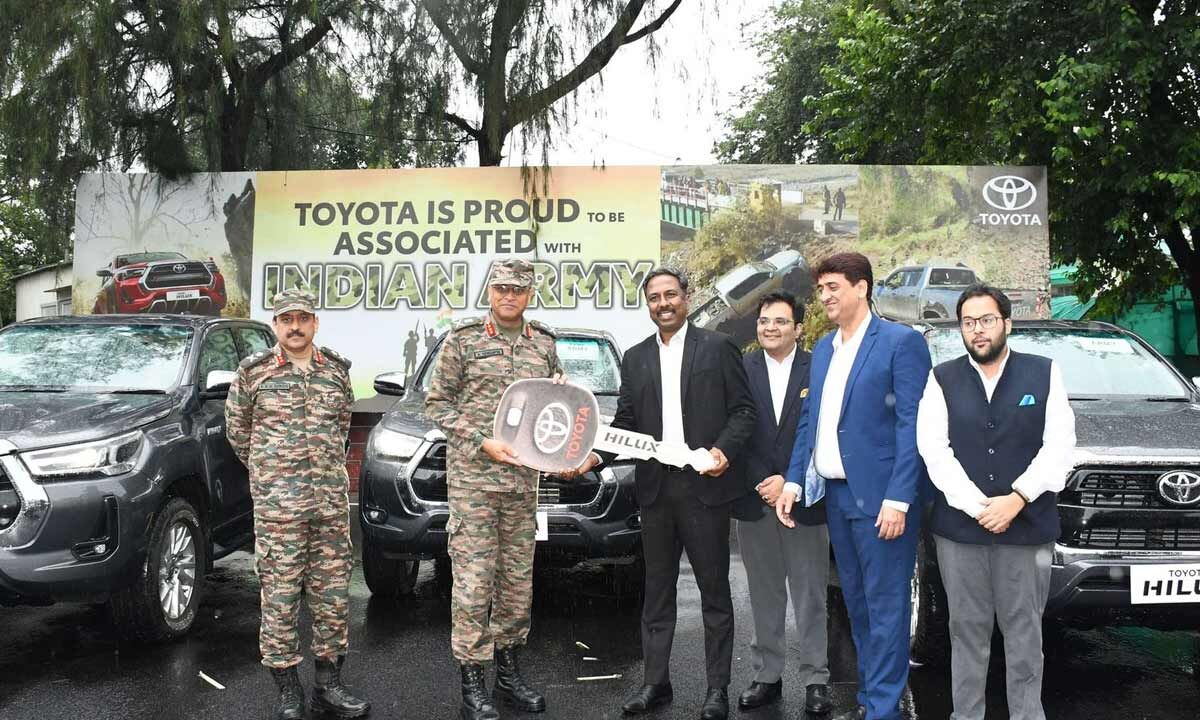 TKM delivers hilux fleet to Indian Army