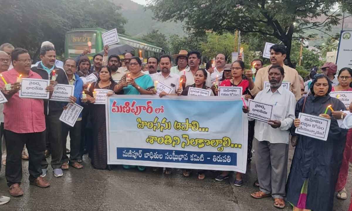 Candle-light rally to restore peace in Manipur held