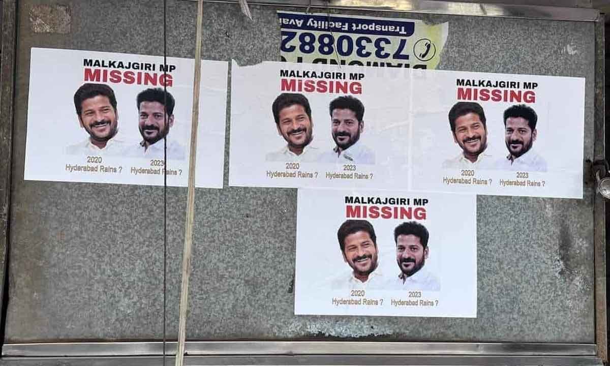Malkajgiri MP Revanth Reddy missing!!!