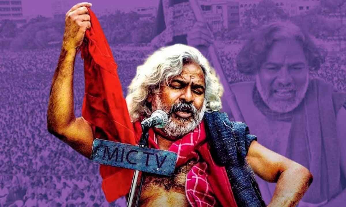 Leaders frim different parties pay last respects to Gaddar.