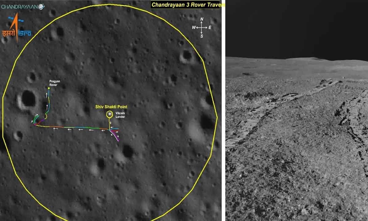 Pragyan Rover travels 100 metres