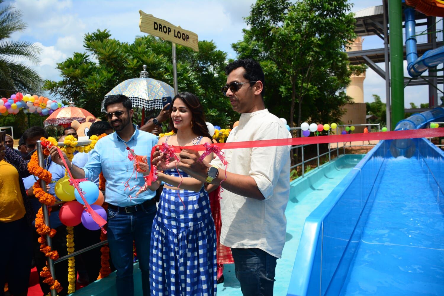 Lavanya Tripathi launches two fun water rides - Drop Loops & Rainbow ...