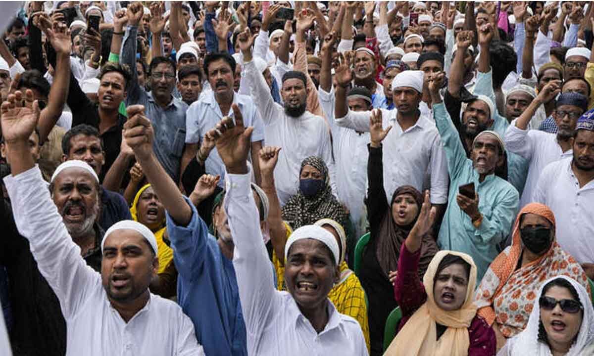 Hyderabad: City Muslims back Palestine; protest against Israel strikes ...