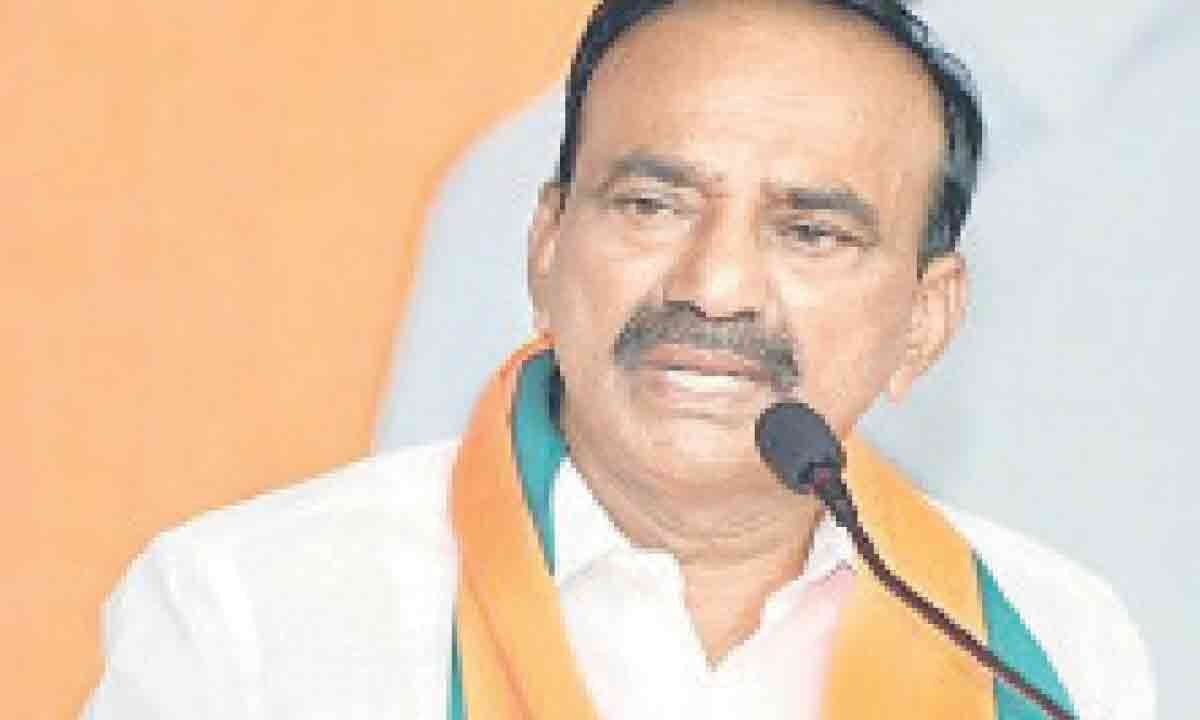 Siddipet: Eatala Rajender dubs K Chandrasekhar Rao a real estate broker