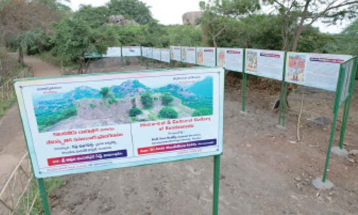 Narasaraopet: Information gallery set up at Kondaveedu Fort