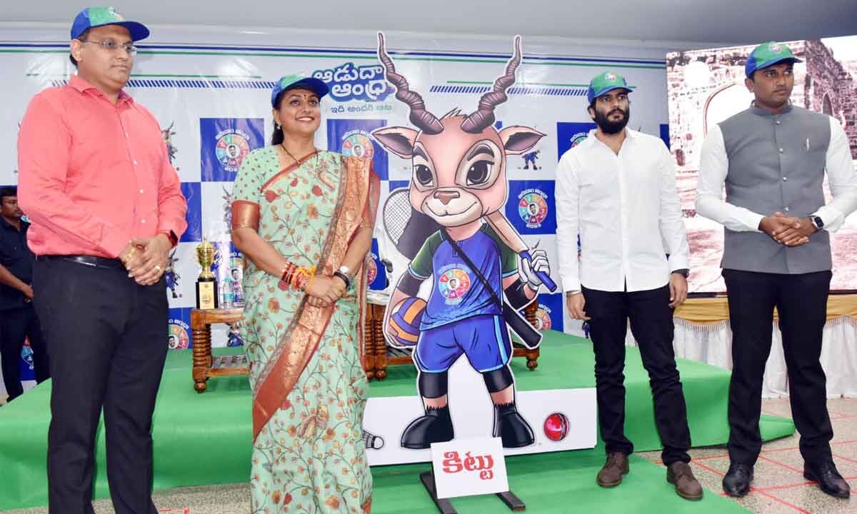 RK Roja releases Adudam Andhra brochure, briefs details on matches