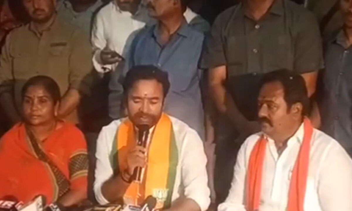 Kishan thanks people of Kamareddy for candidate's victory