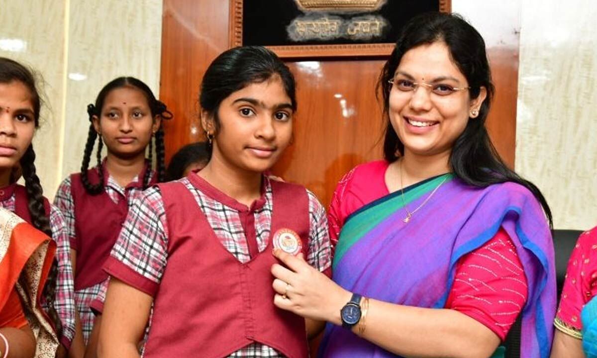 Karimnagar: Collector bats for girl child empowerment panels