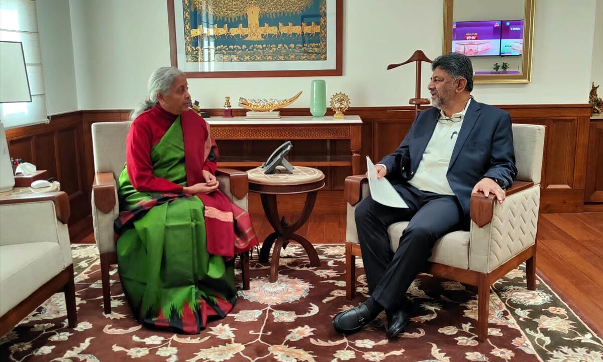 DCM D K Shivakumar Calls on Union Finance Minister and Seeks Funds for ...
