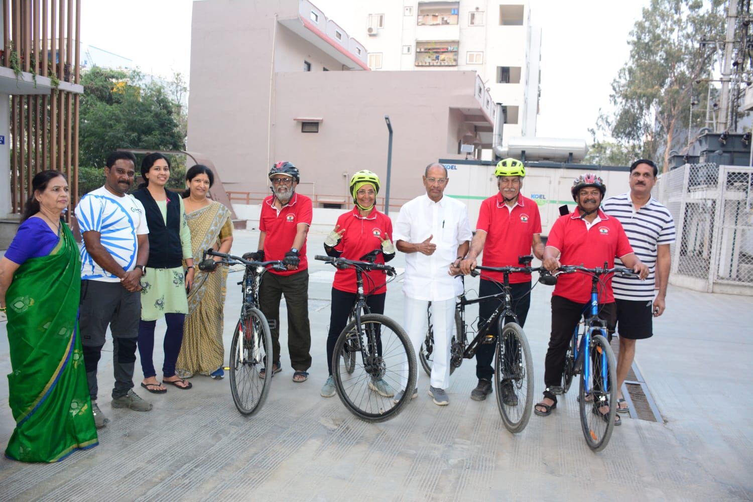 Kashmir to Kanyakumari Cycling expedition reached Hyderabad on Wednesday.