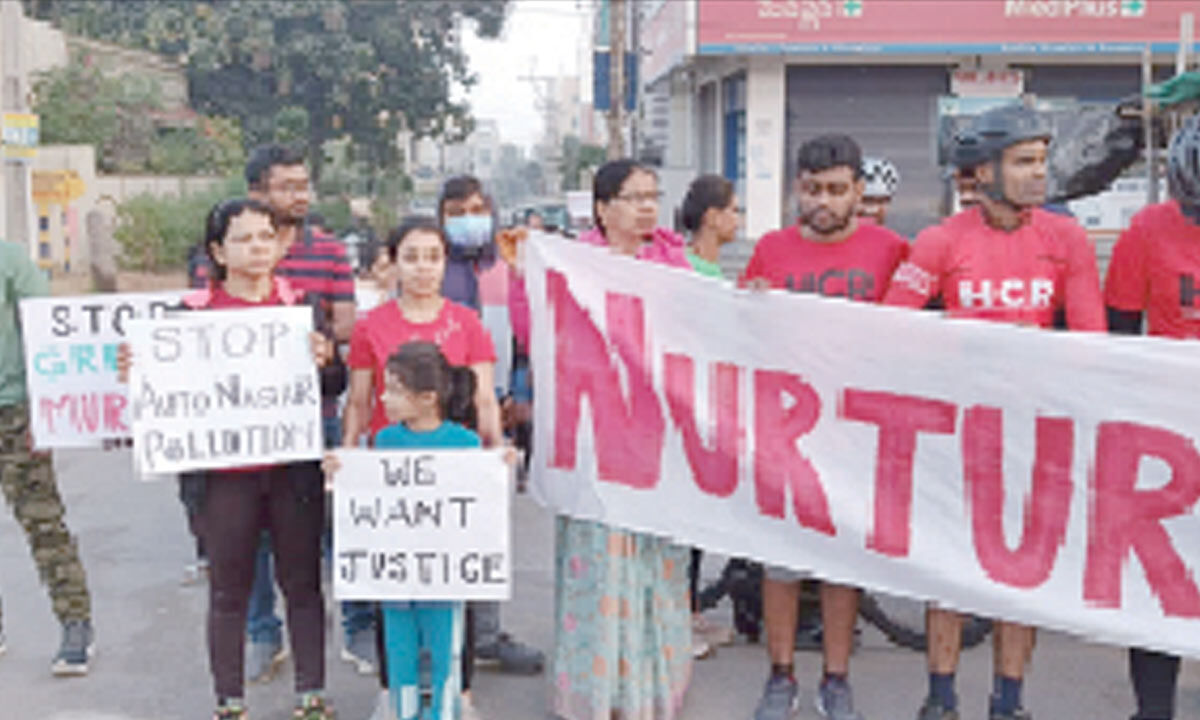 Hyderabad: Locals’ silent protest to save Harina Vanasthali National Park