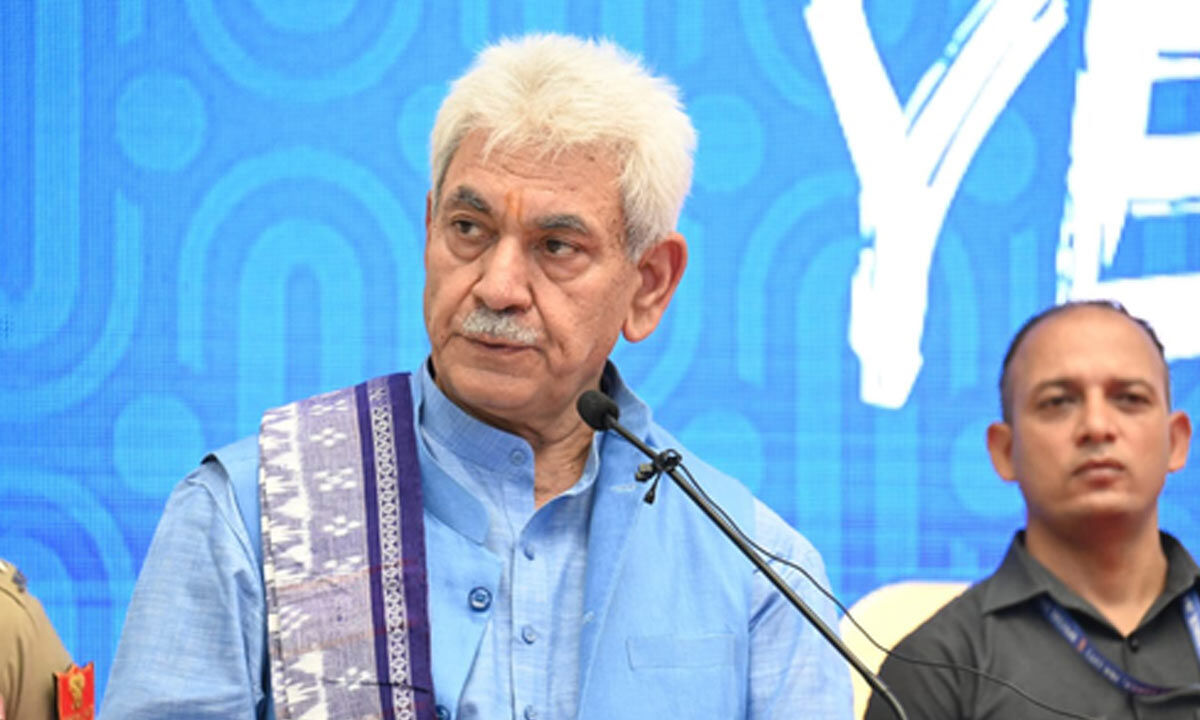 J&K L-G lays foundation stone of Synthetic Football Turf in Jammu