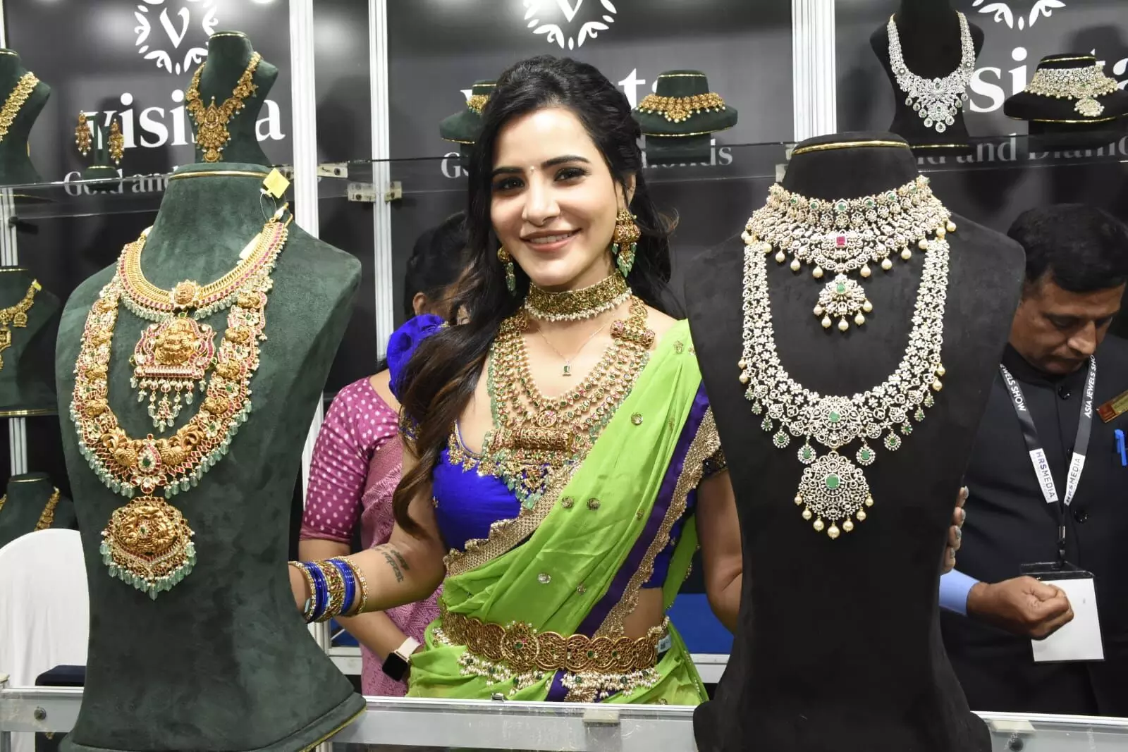 Harish Sachdev along with Ashu Reddy launches Asia Jewels Show at Hotel ...