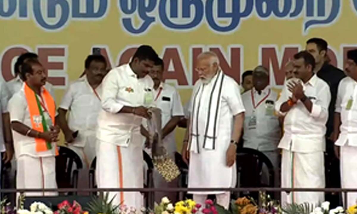 PM Modi addresses rally in Chennai, slams MK Stalin-led DMK government