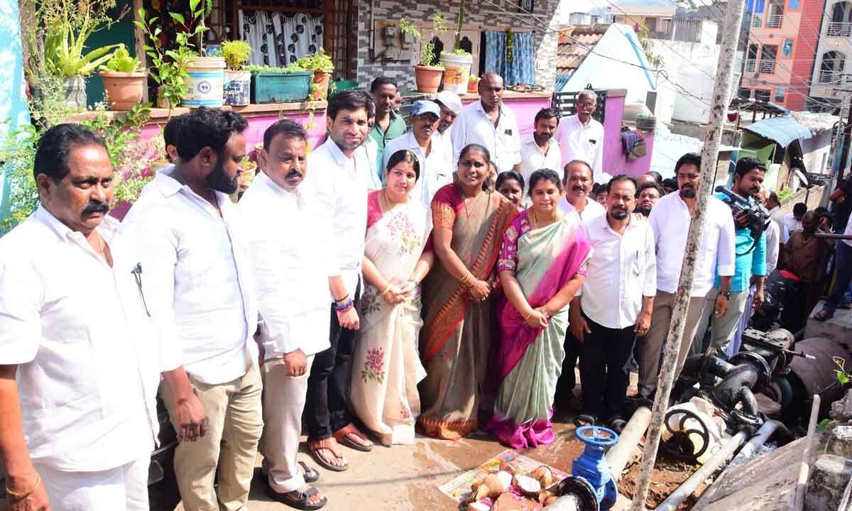 Devineni Avinash participates in foundation laying of development works