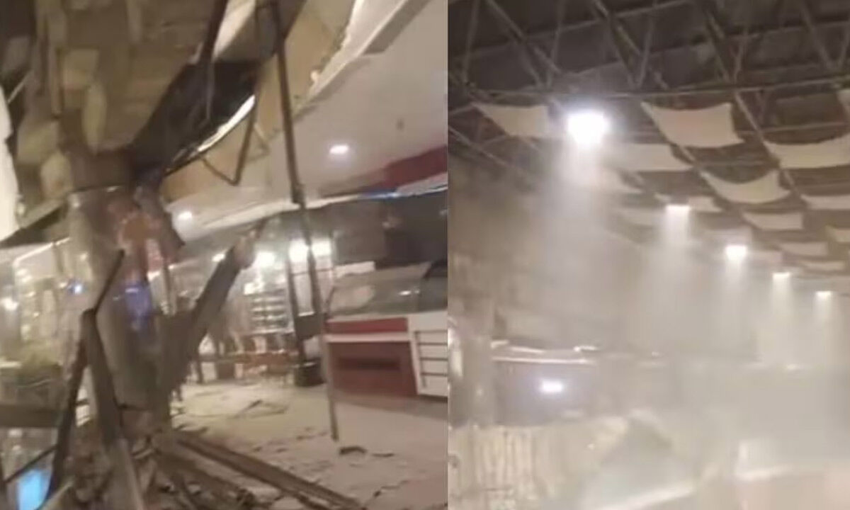 Watch The Viral Video Of Roof Collapse Incident At Ambience Mall: No ...