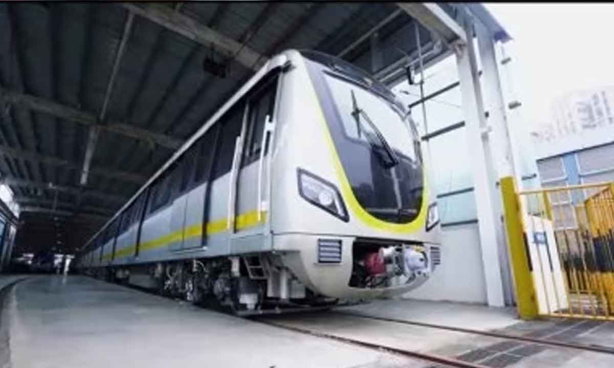 Prototype train for Yellow Line introduced by BMRCL