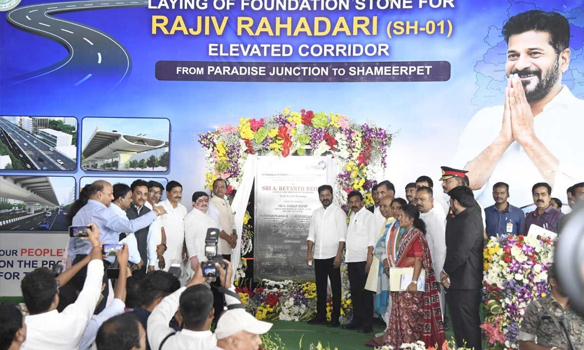Revanth Reddy lays stone for elevated Corridor Project in Secunderabad ...