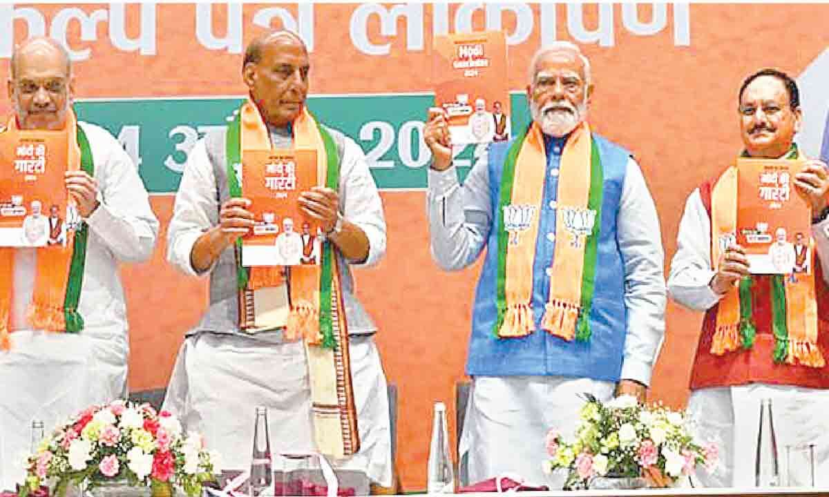 New Delhi: BJP promises UCC, CAA in manifesto