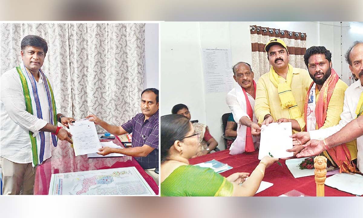 YSRCP, TDP candidates file nominations