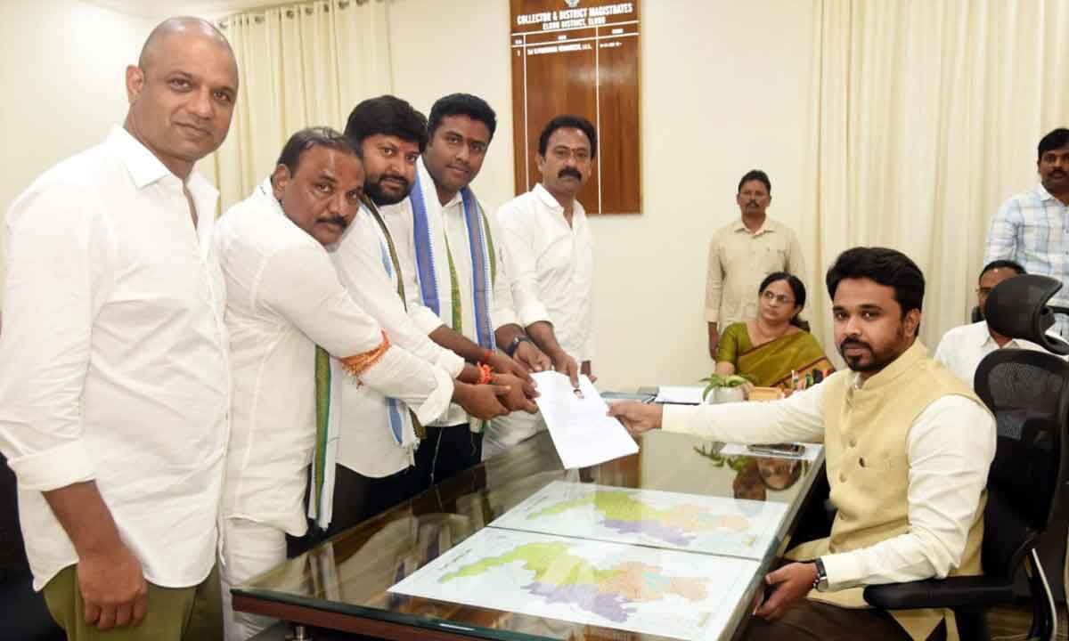 YSRCP Candidate files Nomination for Eluru Parliament constituency