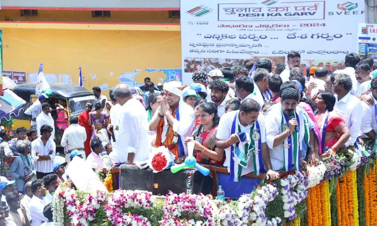 YSRCP MLA Candidate Mekapati Vikram Reddy Files Nomination for Atmakur ...