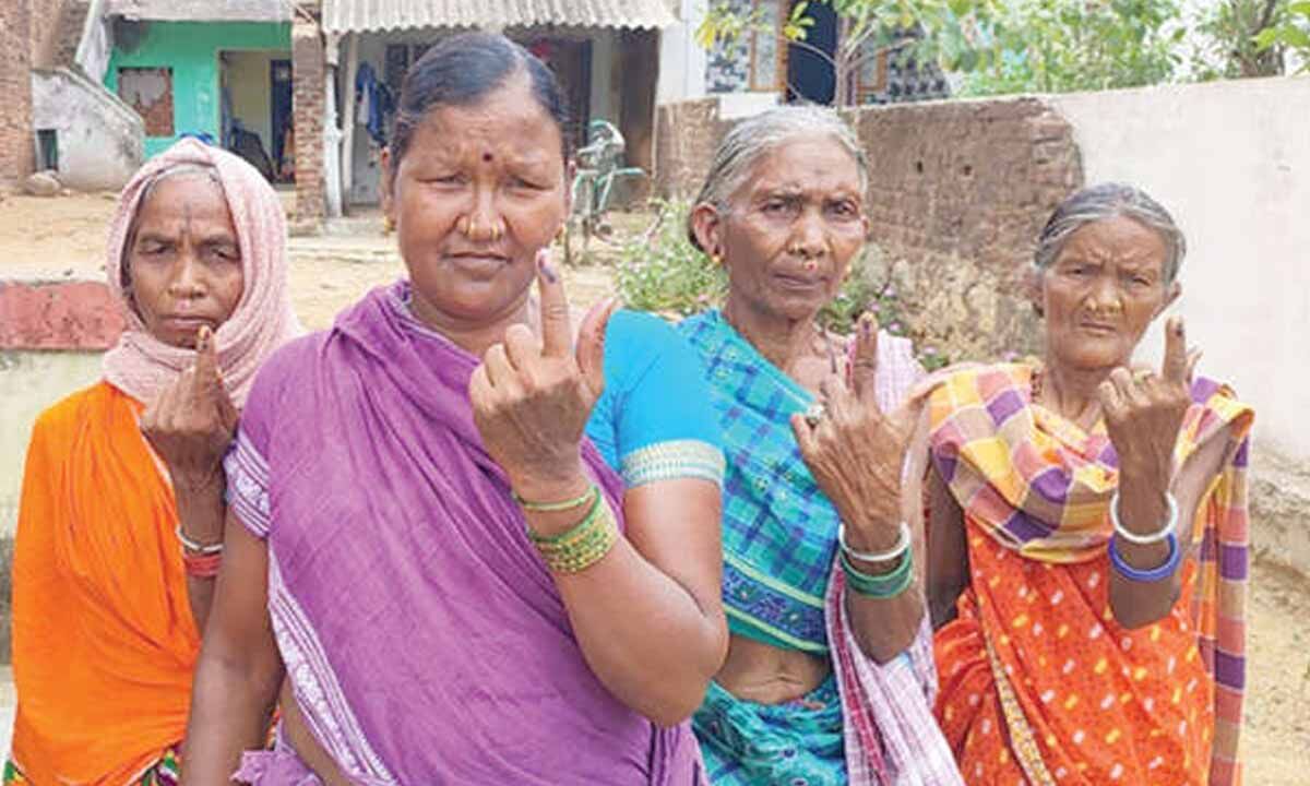 Tribals trek long distances to vote
