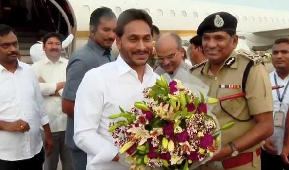 YS Jagan Returns from London, Receives Warm Welcome at Gannavaram