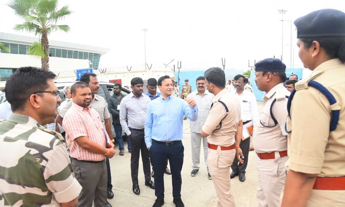 Collector, SP monitor arrangements for CM Naidu's visit