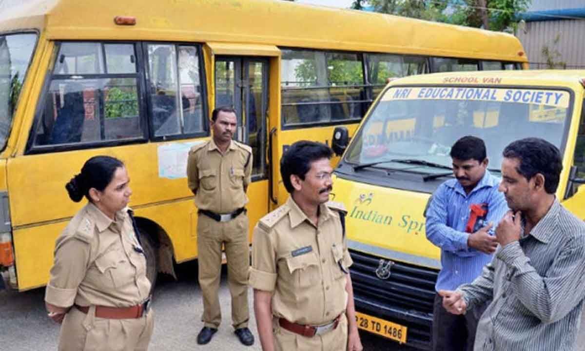 Hyderabad: RTA, traffic police launch drive to ensure school bus safety