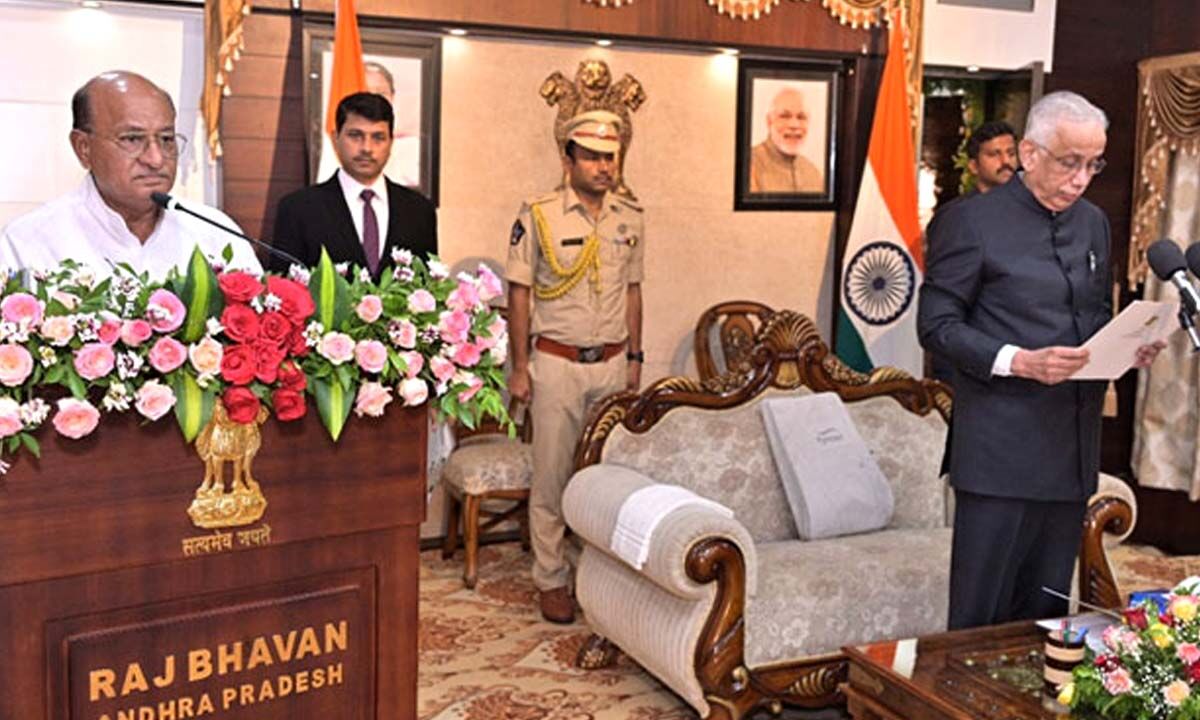 Gorantla Butchaiah Chowdary Sworn in as Protem Speaker at Raj Bhavan
