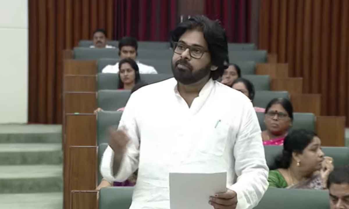 Pawan Kalyan addresses in assembly for first time, greets assembly speaker