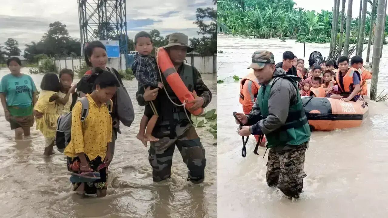 Indian Army Conducts Flood Relief Operations In Assam And Arunachal Pradesh