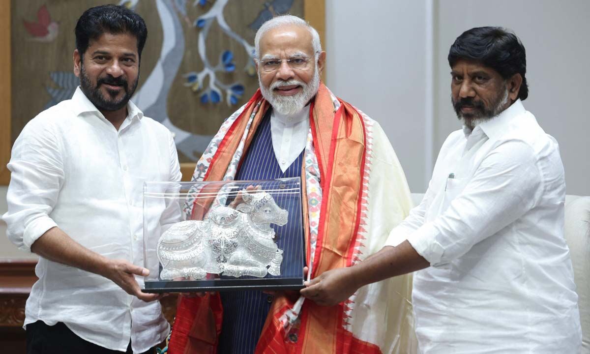 Revanth Reddy and Bhatti meets Amit Shah and PM Modi in Delhi