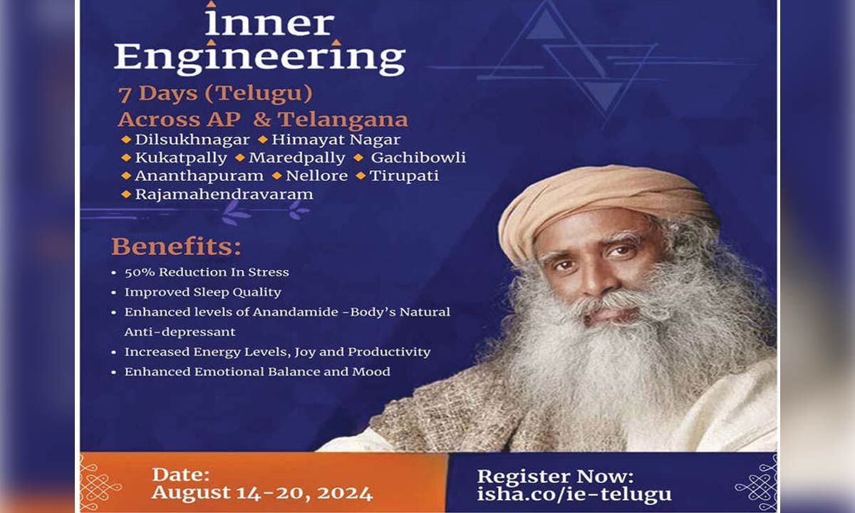 Week-long ‘Inner Engineering’ Yoga session by Isha Foundation from Aug 14