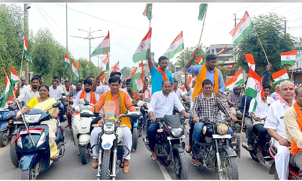 BJP Yuva Morcha organises bike rally