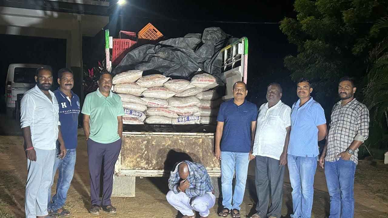 Seizure of Vehicle Transporting Black Jaggery and Illicit Liquor