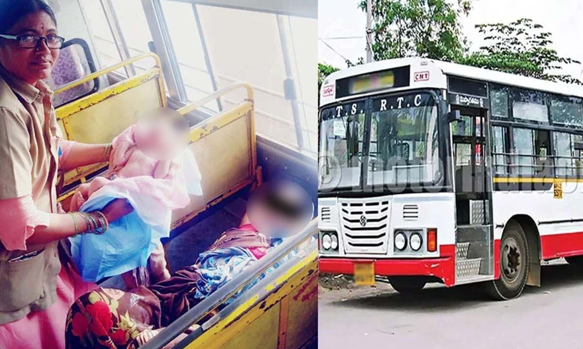 RTC Bus Conductor Helps Pregnant Woman in Labor