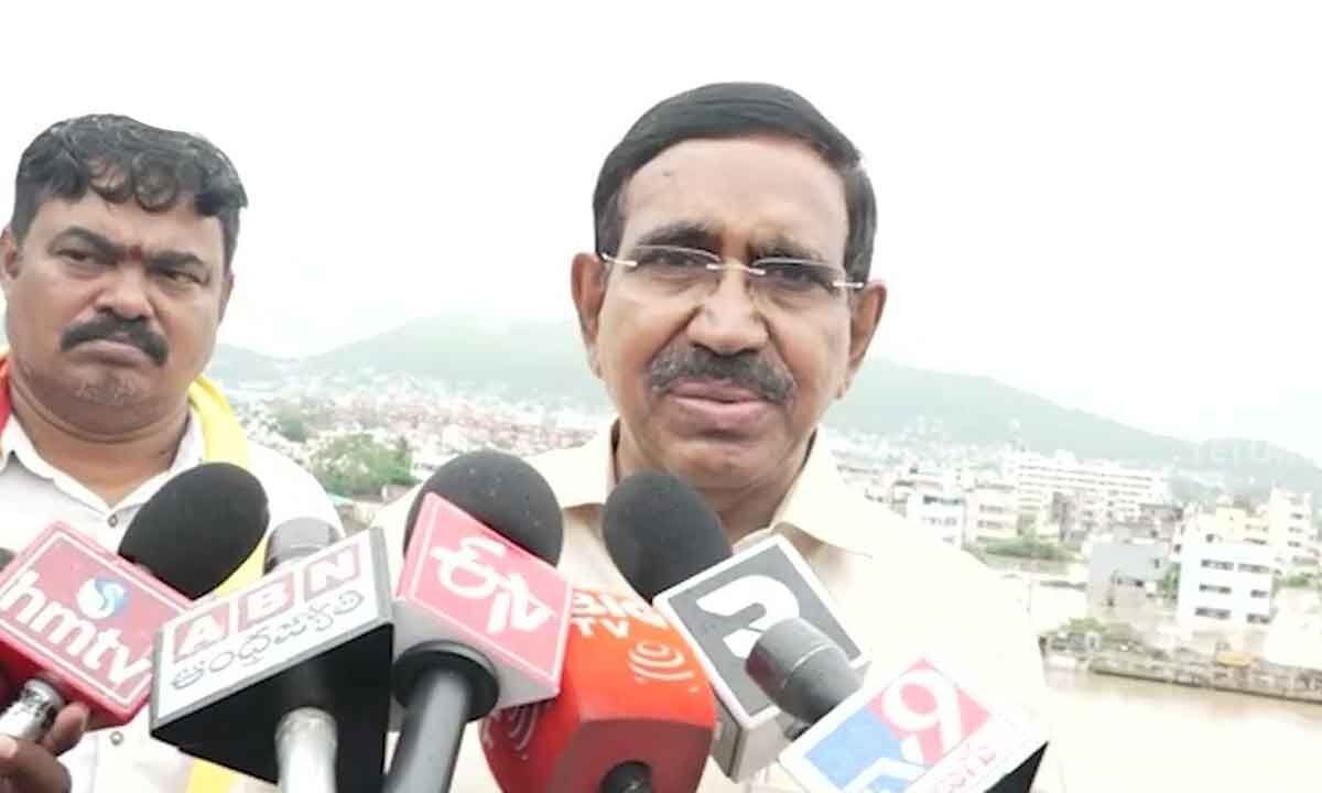 Narayana inspects flood relief operations in Vijayawada, assures to ...