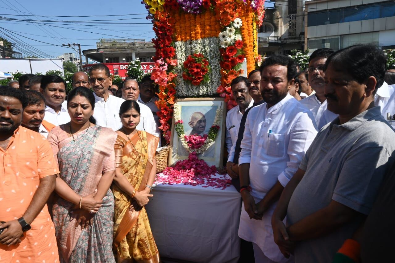 G Kishan Reddy Leads Gandhi Jayanti Celebrations on MG Road, Secunderabad