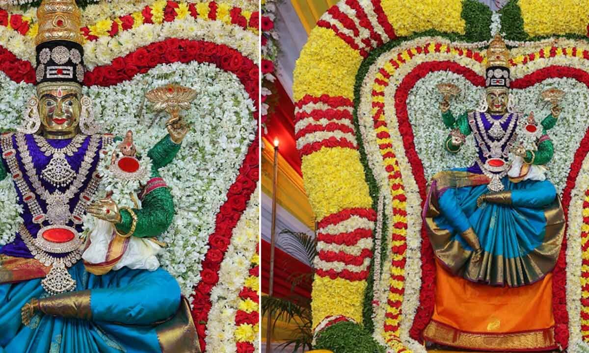 Sri Bhramaramba Devi to Appear as Skandamata on the 5th Day of Dasara ...