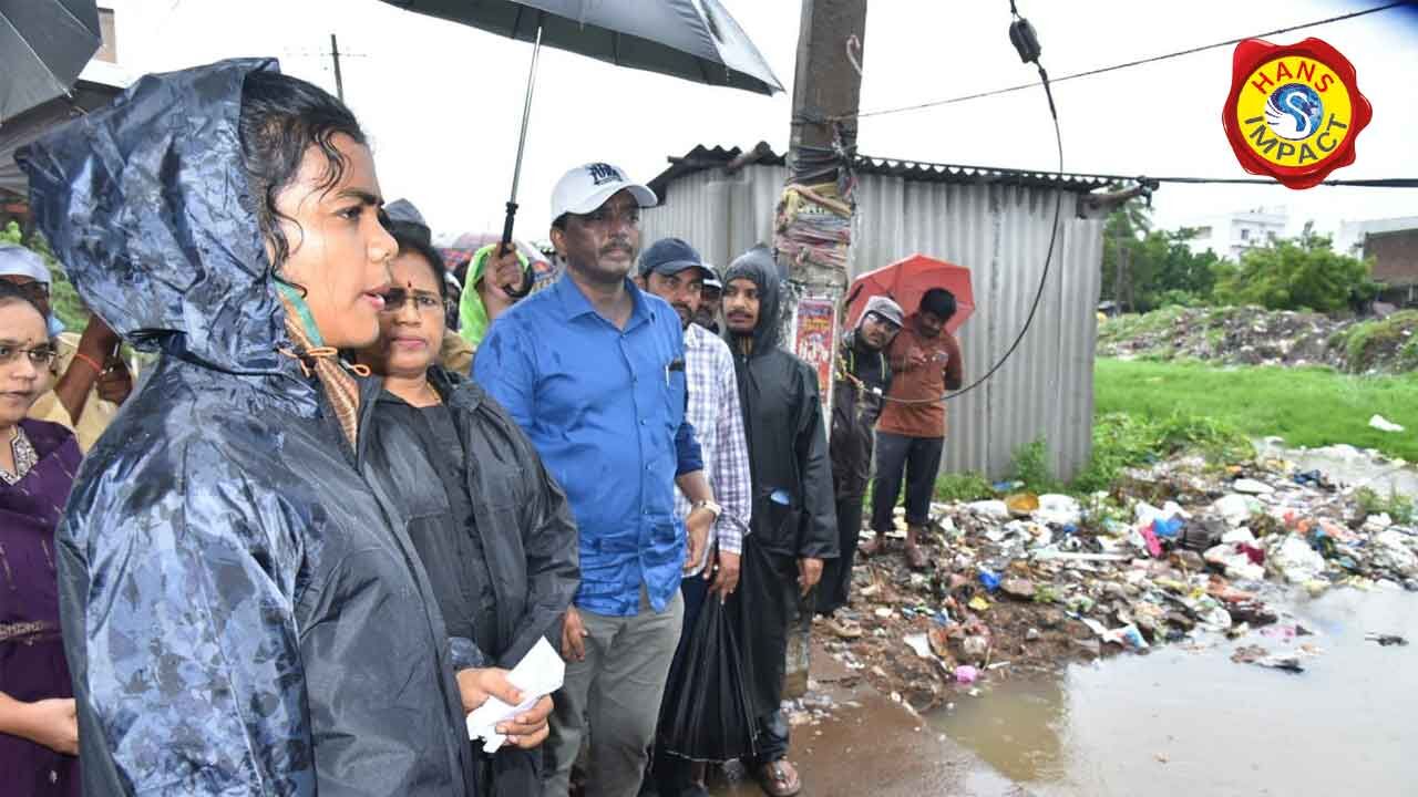 Collector A Thameem Ansariya inspects Pothuraju canal