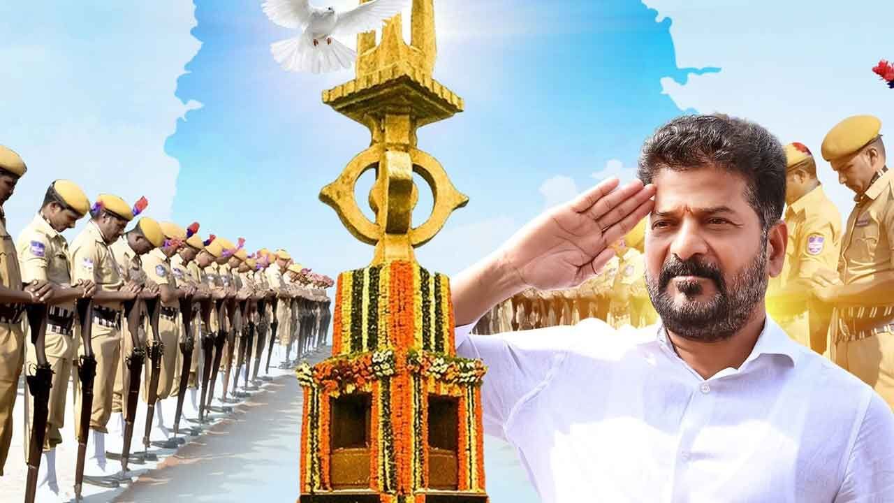 Telangana CM Revanth Reddy Pays Tribute on Police Martyrs' Remembrance Day
