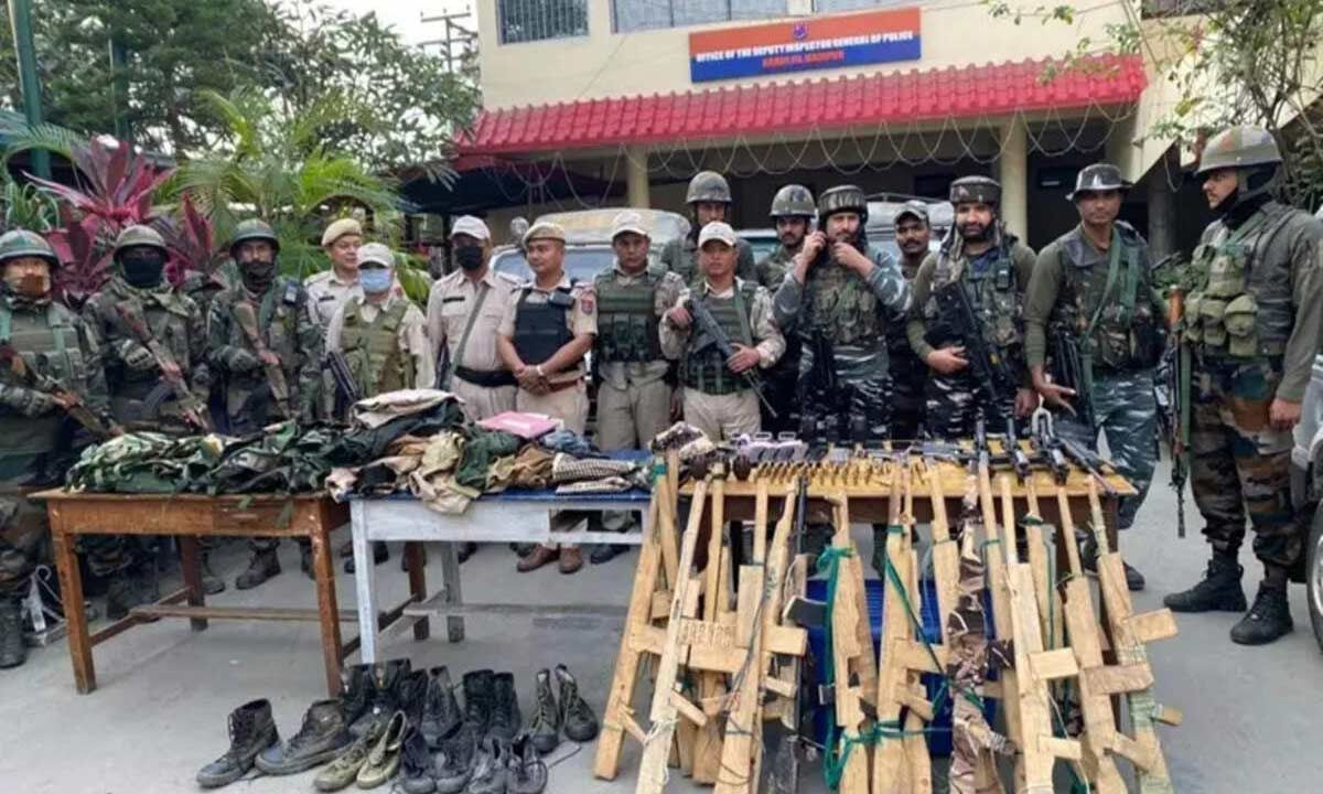 Indian Army Seizes Massive Cache Of Arms And Ammunition In Manipur Amid ...