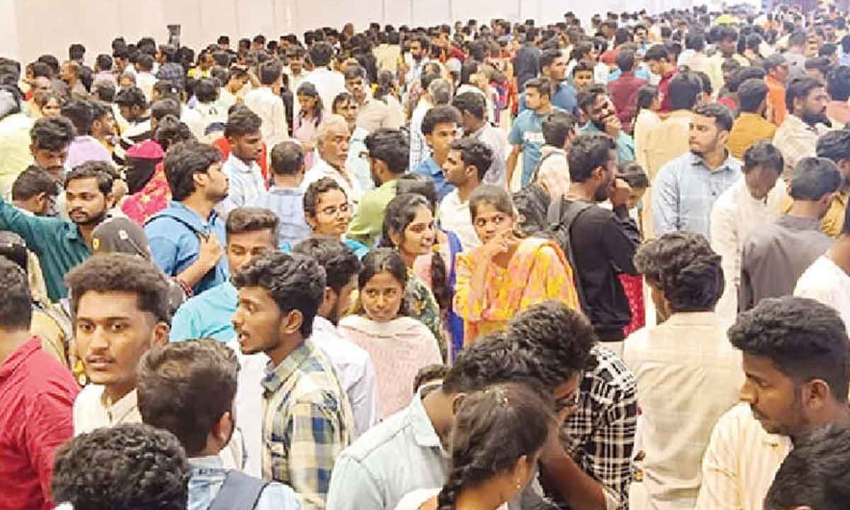 Huge turnout for mega job mela
