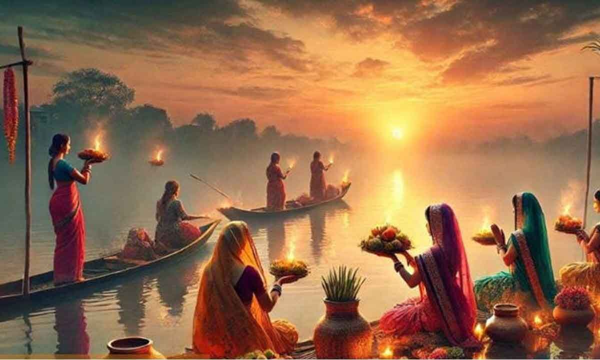 Chhath Puja 2024: Understanding Sandhya Arghya - Sunset Timings ...