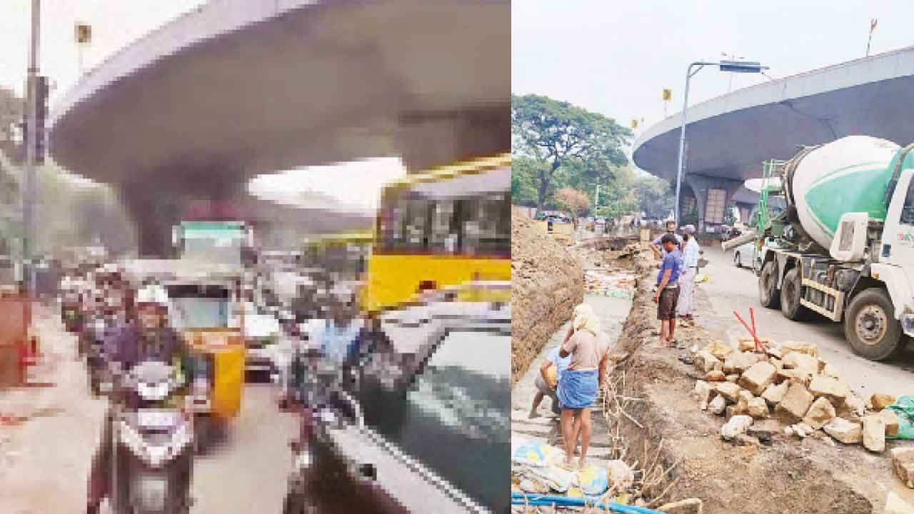 Bustling stretch of Mehdipatnam, Shaikpet turns hub of traffic snarls