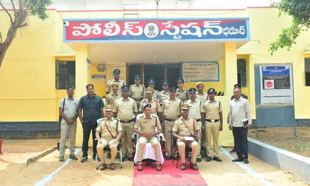 District SP T Srinivas Rao, IPS, Conducts Annual Inspection at Dharur ...