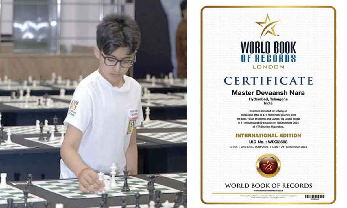 Nara Devansh sets world record in chess